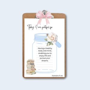 Printable Gratitude Jar - Mindfulness & Manifestation Practice, Instant ...
