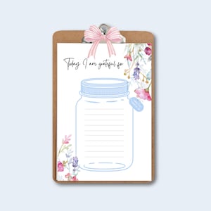 Printable Gratitude Jar - Mindfulness & Manifestation Practice, Instant ...