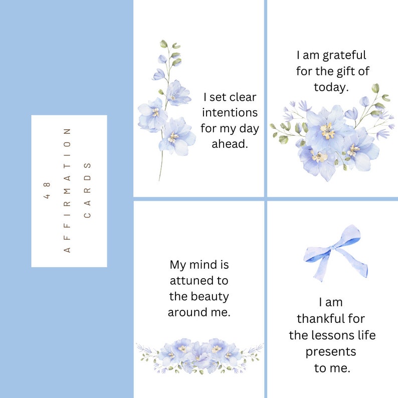 Printable Daily Affirmation Cards: Empowering Women With Intention ...