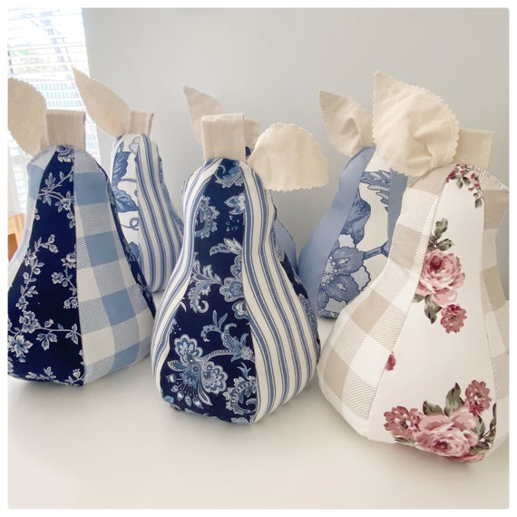 Pear Doorstop Various Patterns Patchwork Doorstop | Etsy