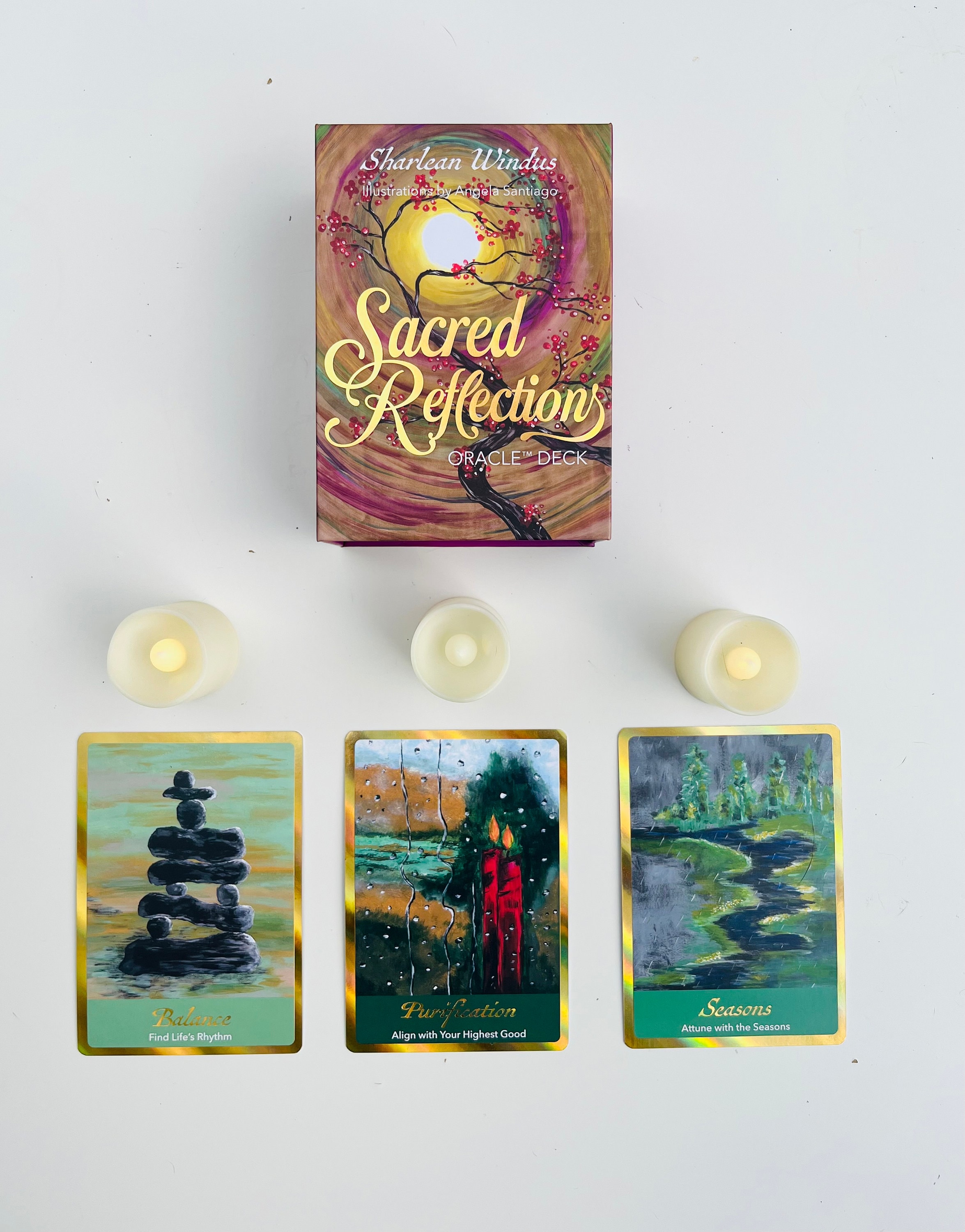 Sacred Reflections Oracle Deck Indie Oracle Deck Cards Tarot Oracle Deck Gilded Edge Oracle ...