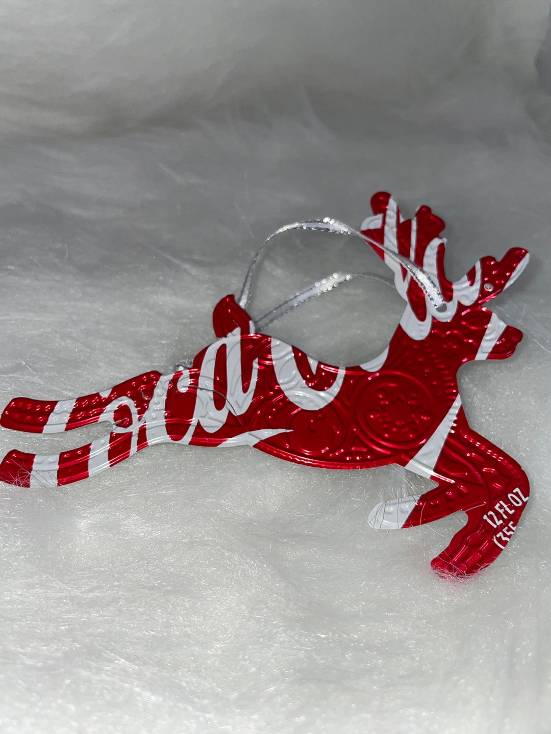 Recycled Aluminum Can Ornament - Coca-cola (coke) - Reindeer, Ornament ...