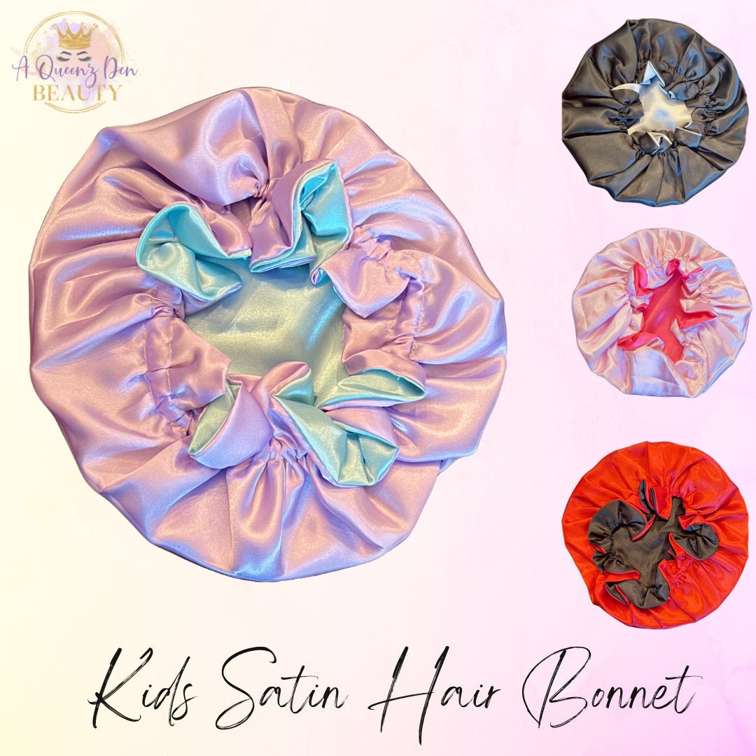 Child Satin Hair Bonnet Little girl Toddler Sleep Bonnet - Etsy