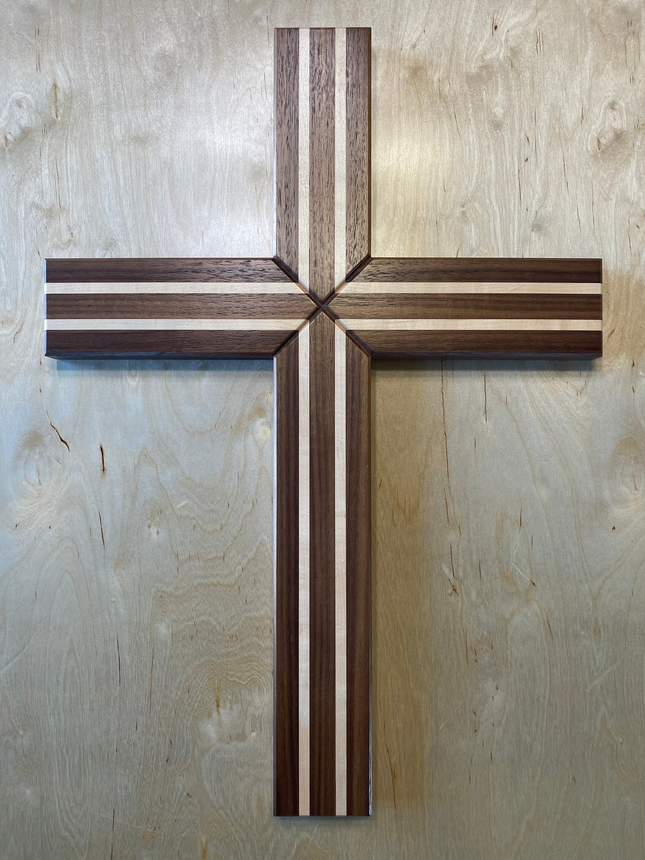 Wooden Cross Walnut 24” - Etsy