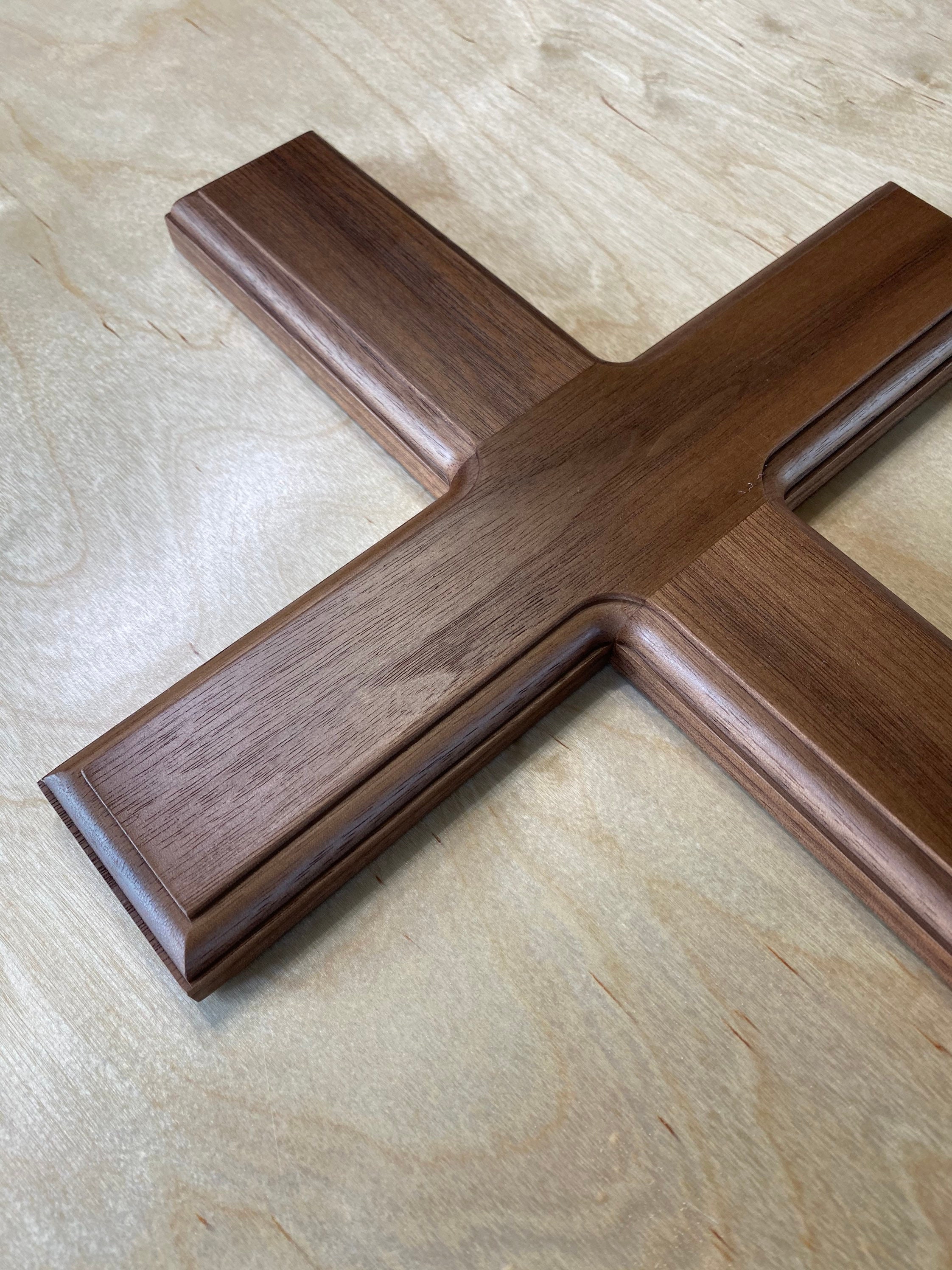 Wooden Cross Walnut 16” - Etsy