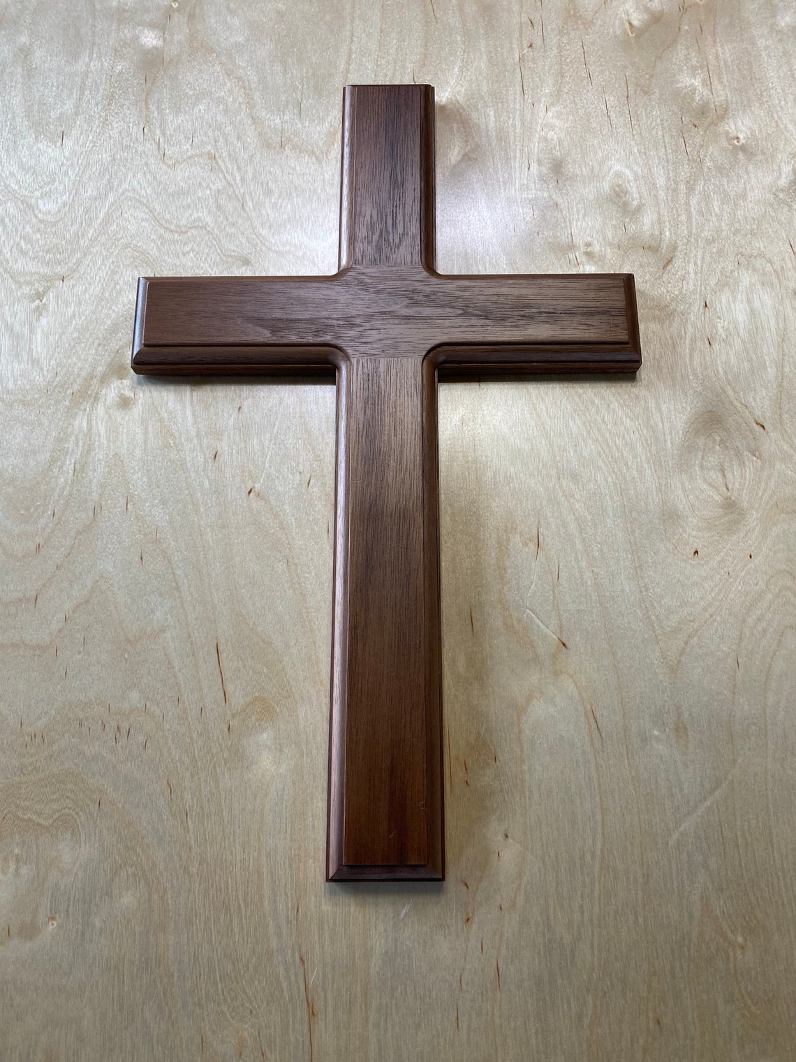 Wooden Cross Walnut 16” - Etsy