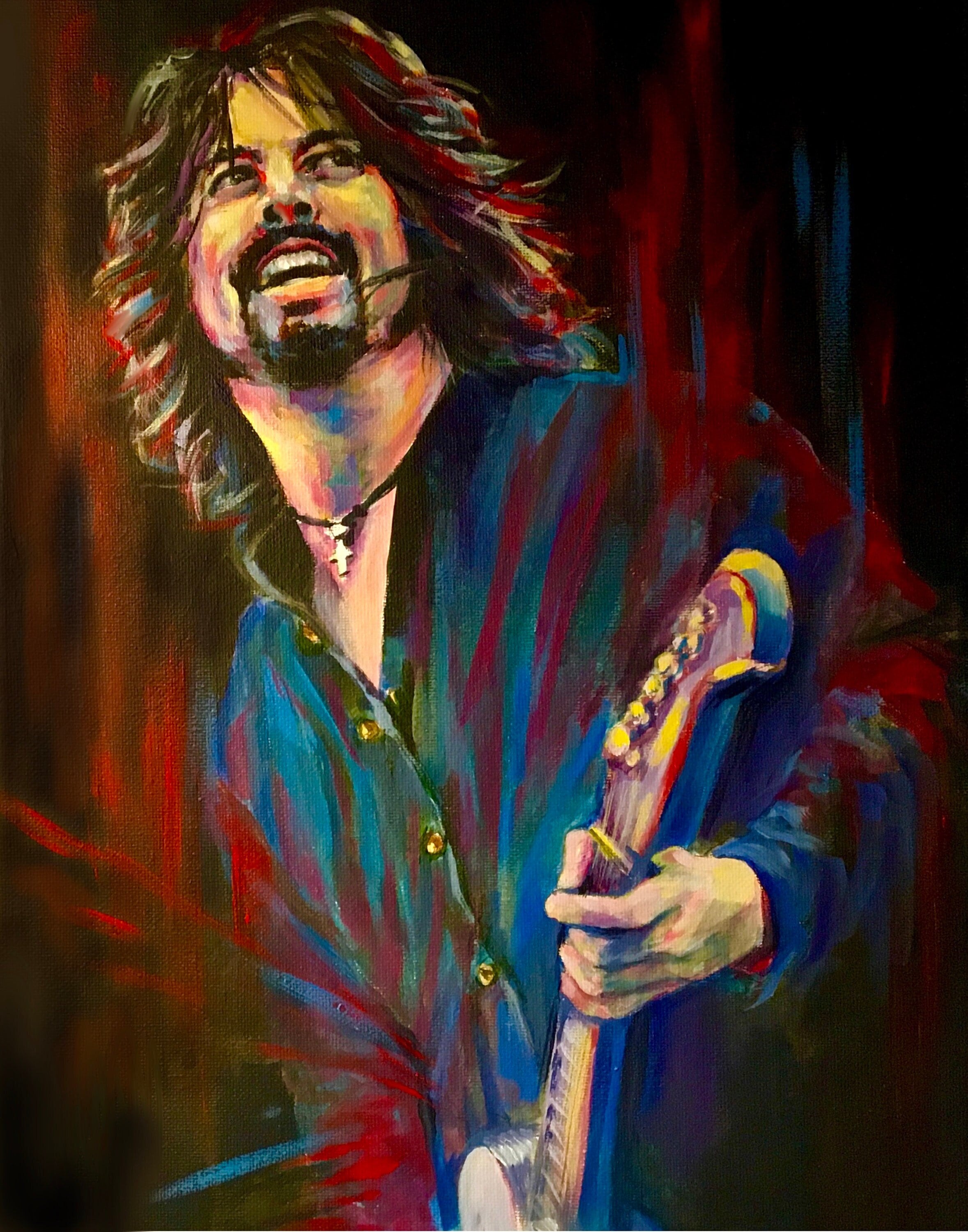 Dave Grohl, Art Print From Original Painting in Acrylic - Etsy