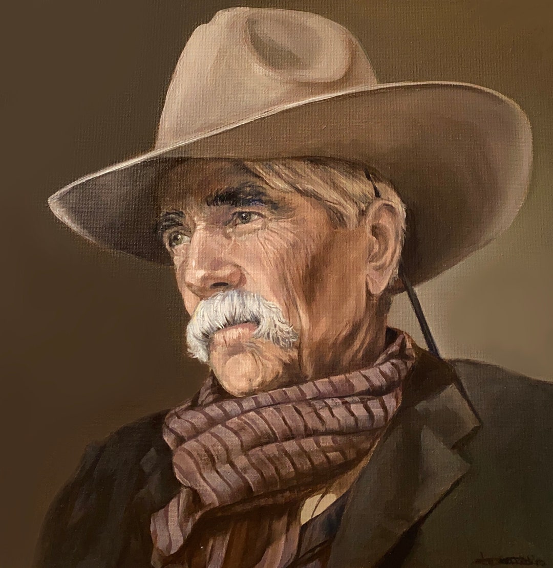 Sam Elliot, Print of a Painting 14”x14”wall Decor - Etsy