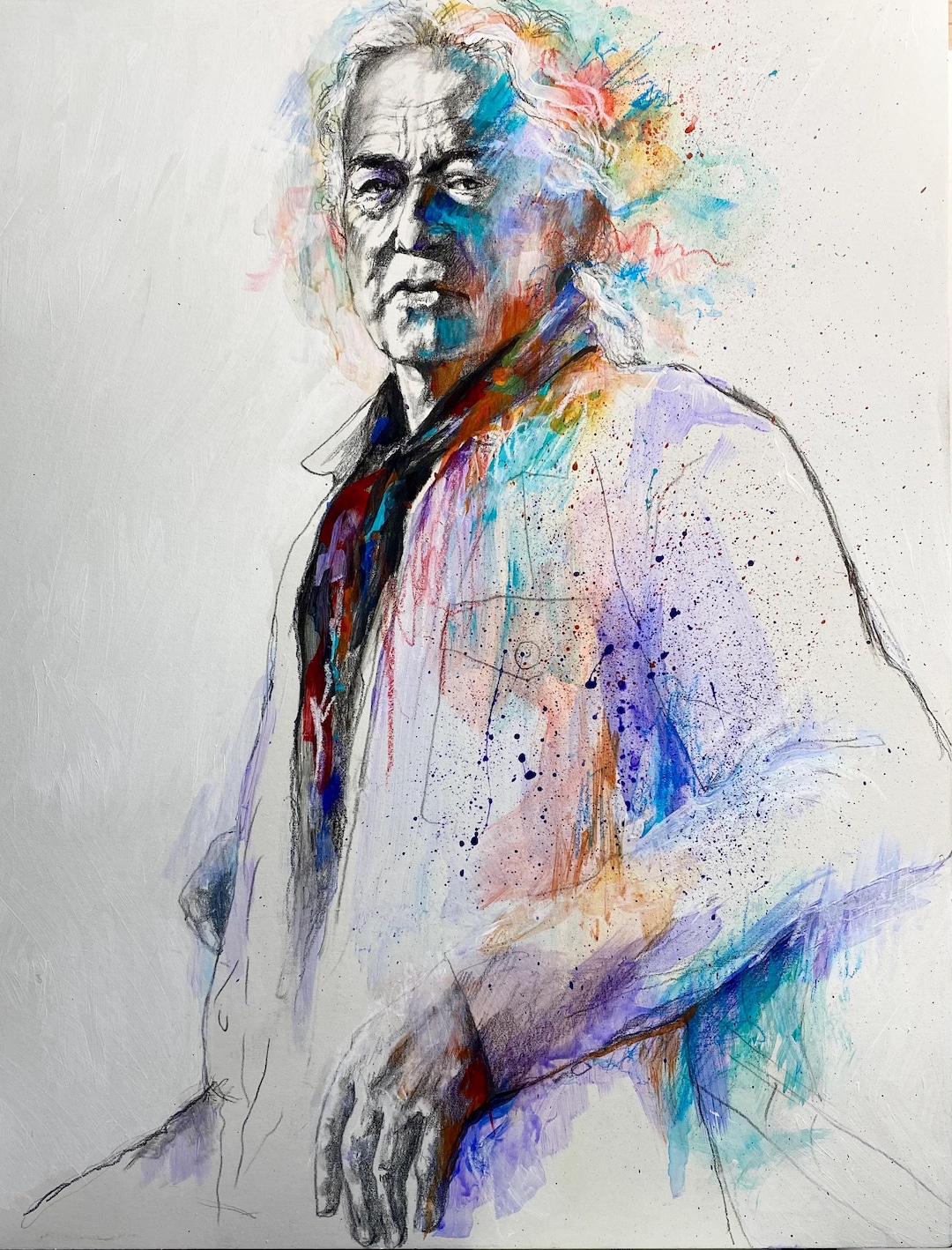 Jimmy Page Print of Art Interpretation - Etsy