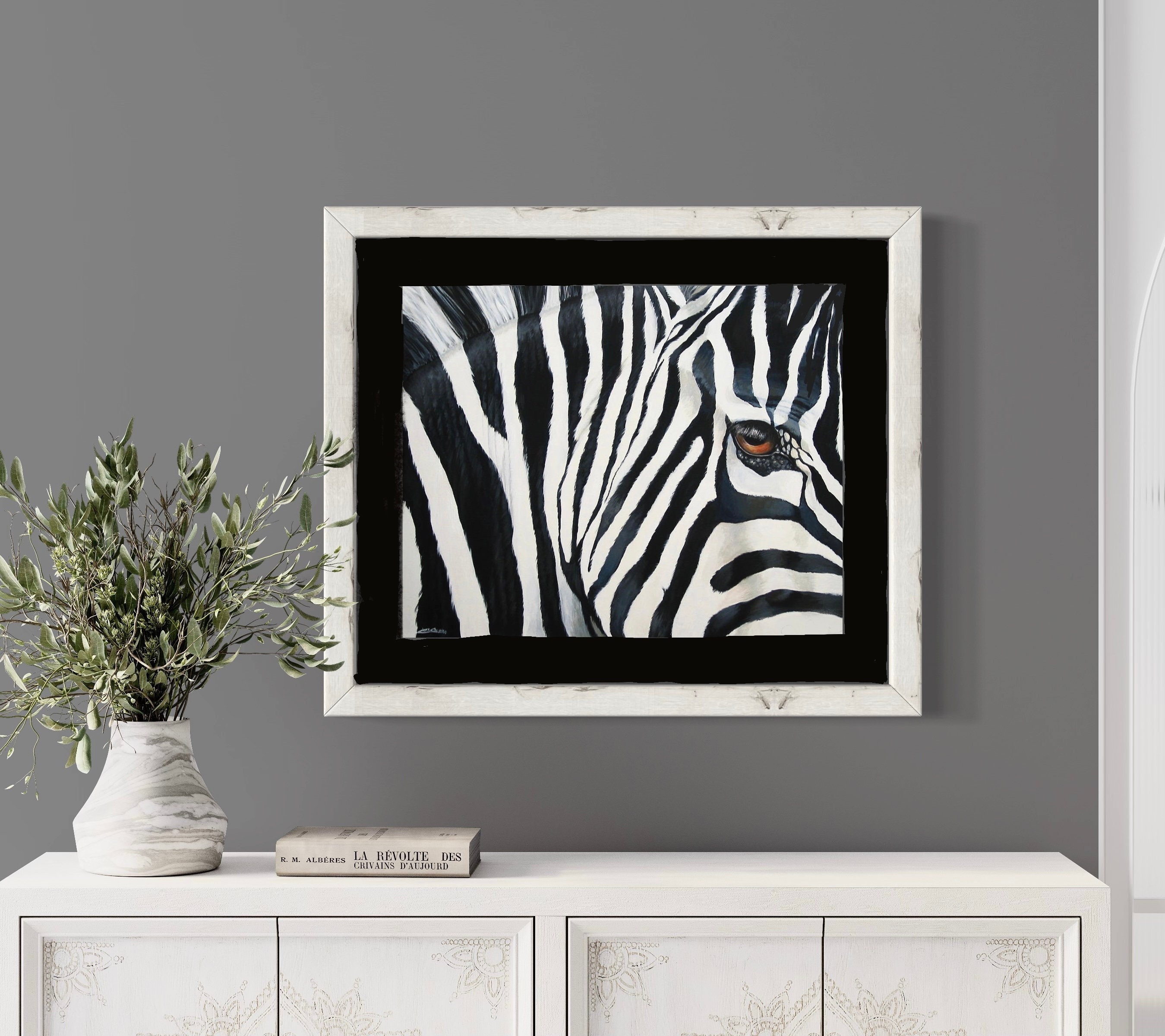Zebra Close up Print of Original Painting,wall Art Decor - Etsy