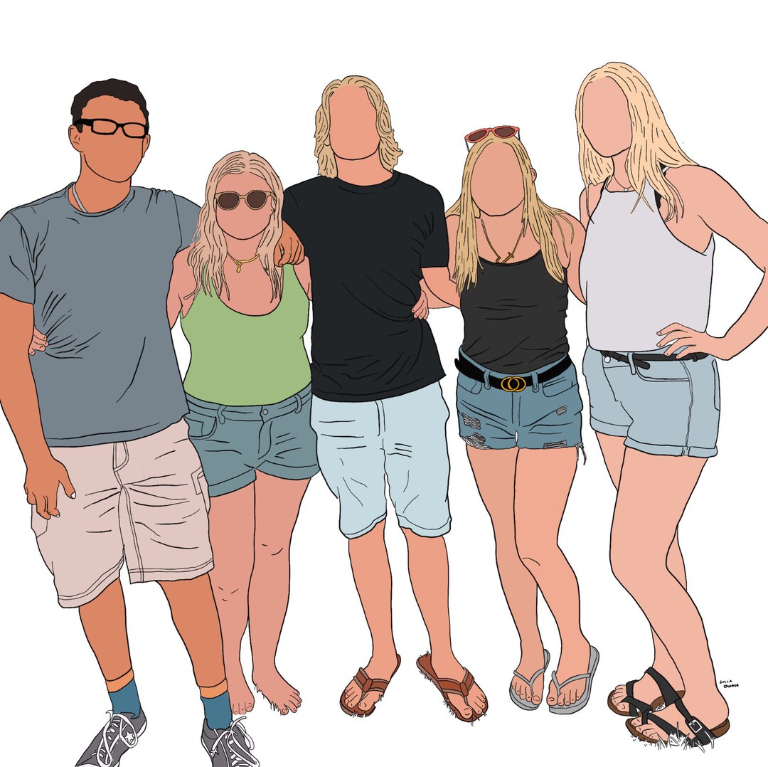 Digital Faceless Portraits - Etsy