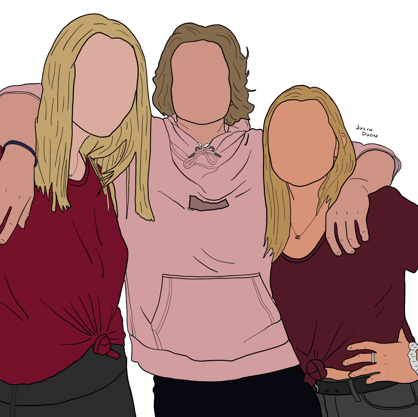 Digital Faceless Portraits - Etsy