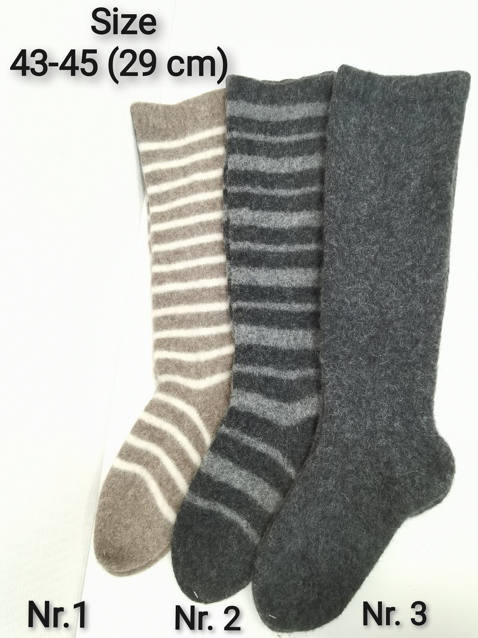 Extra Large Socks Long Woolen Socks Unisex Socks Hand - Etsy