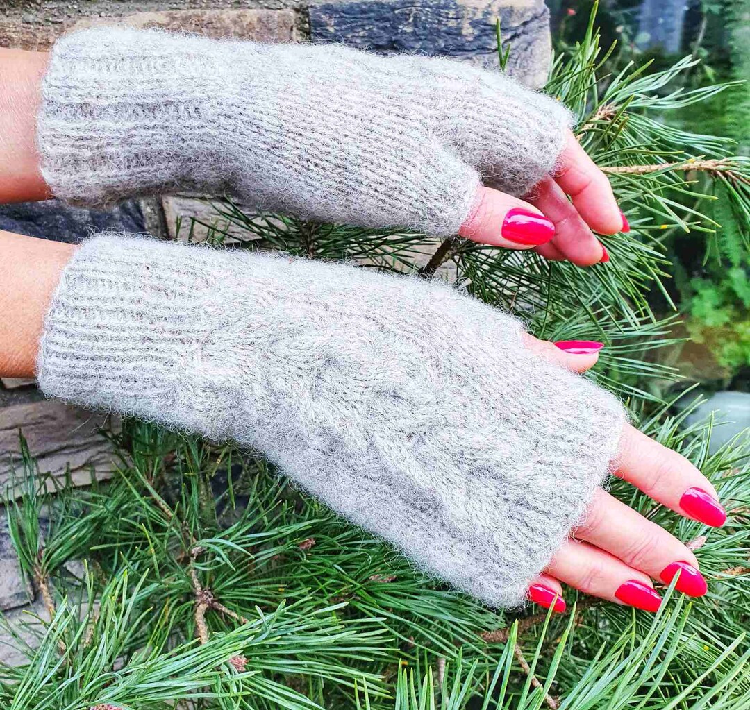 Handmade Wool Wrist Warmers | Braided Winter Mittens - Etsy