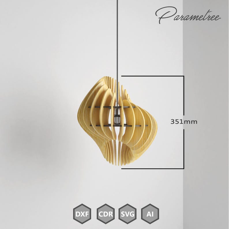 Parametric Design Verve Lamp Svg Template Dxf Files for Cnc Routing Laser Cutting Digital ...