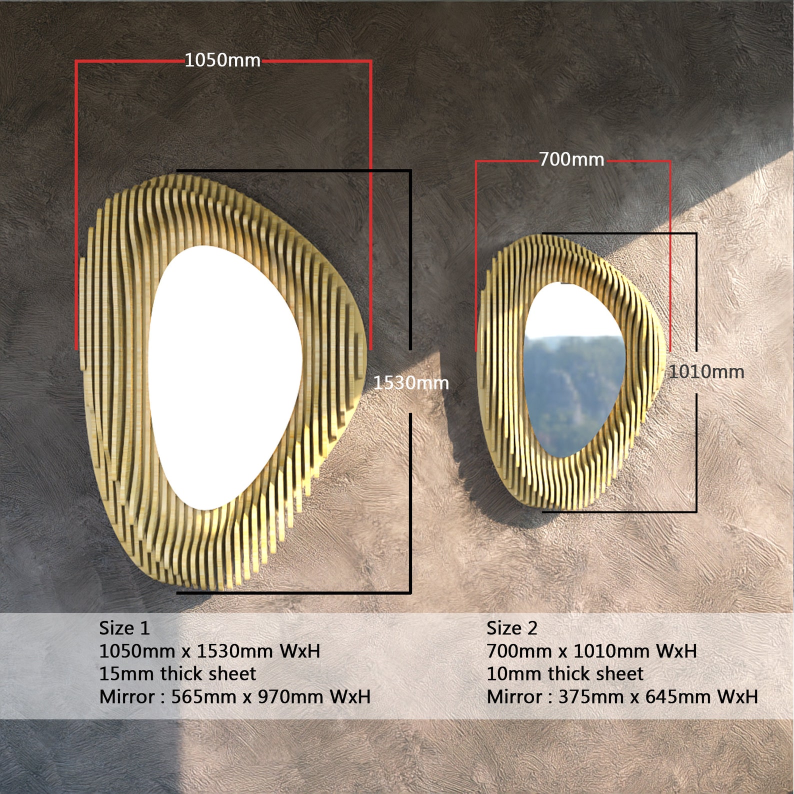 Parametric Mirror-01 Design for Home Office and Interiors Digital ...
