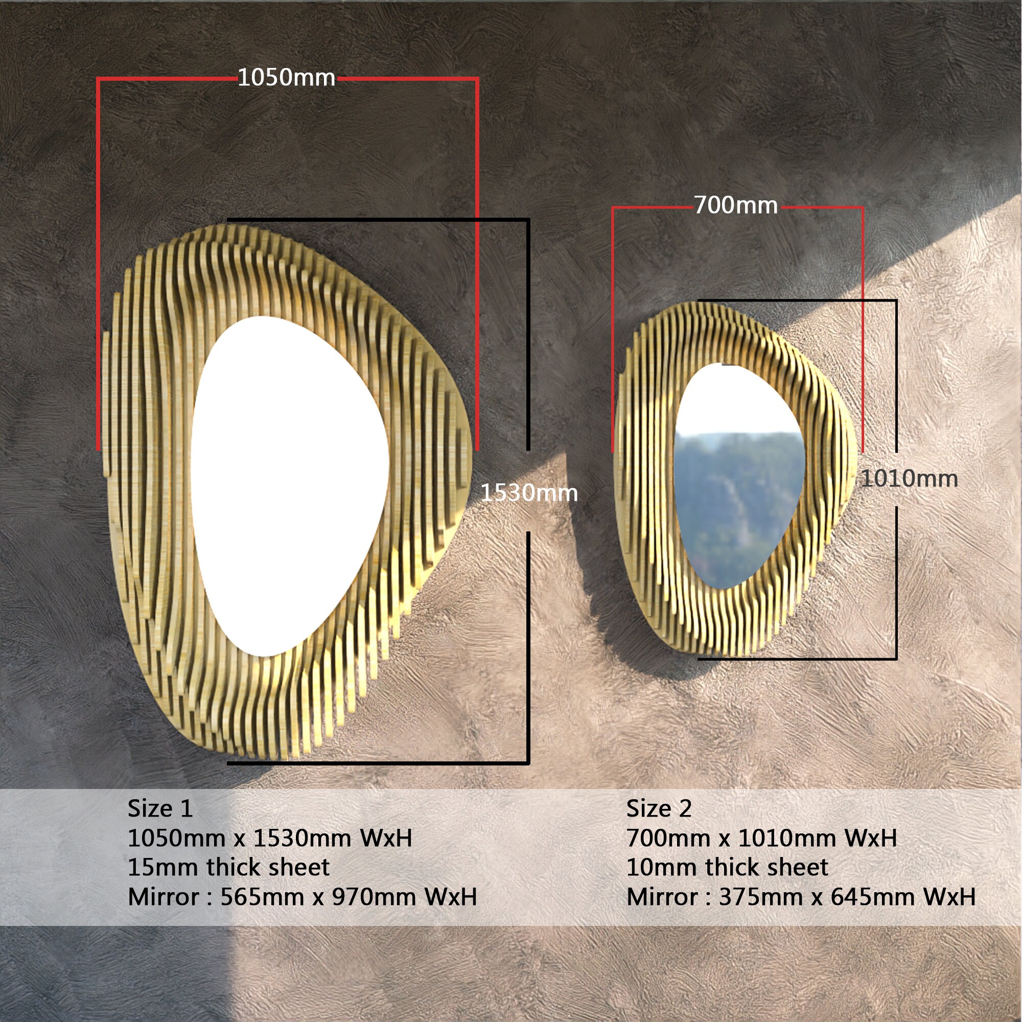 Parametric Mirror-01 Design for Home Office and Interiors Digital ...