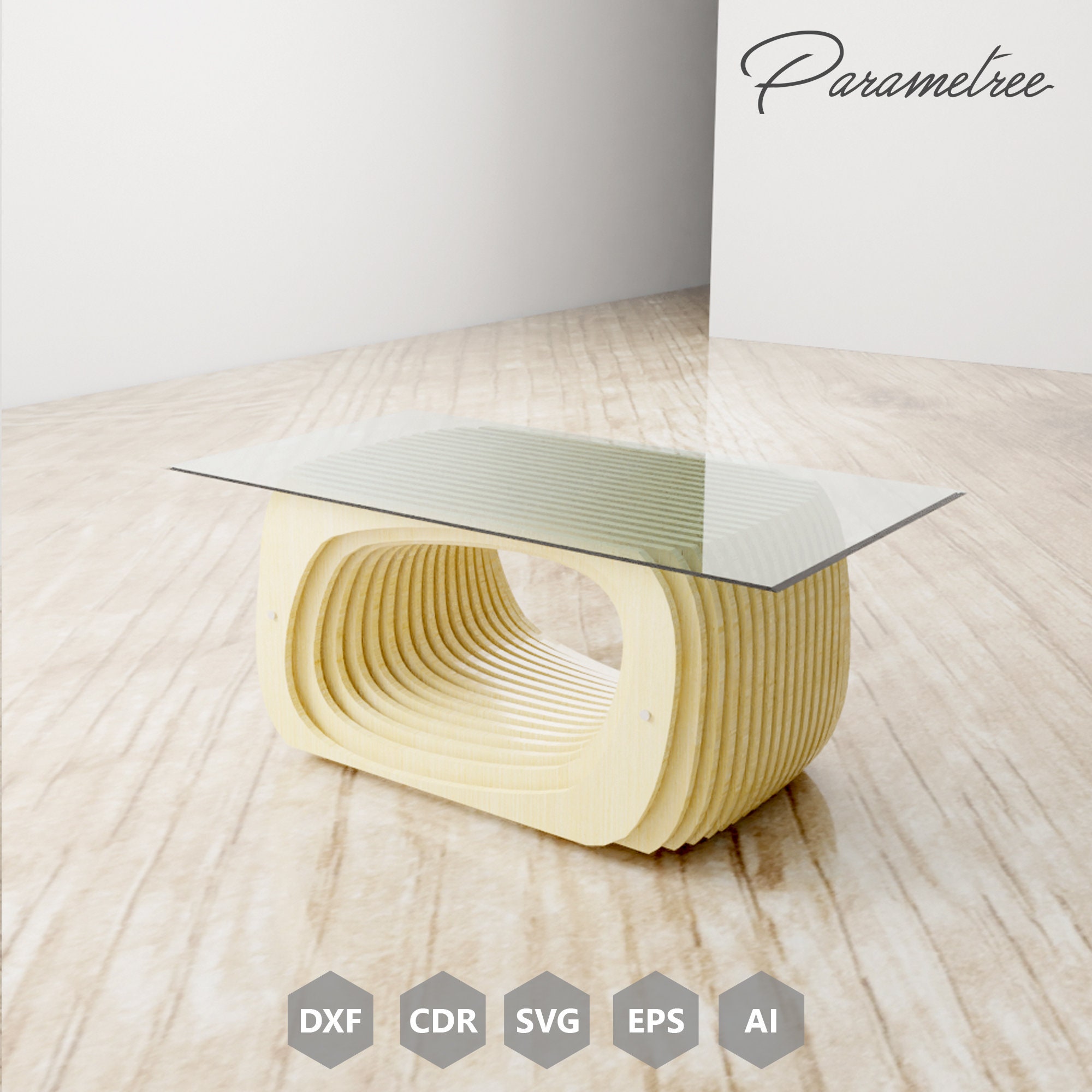 Parametric Coffee Table 02 CNC Cutting Dxf Files Vector Files for Laser ...
