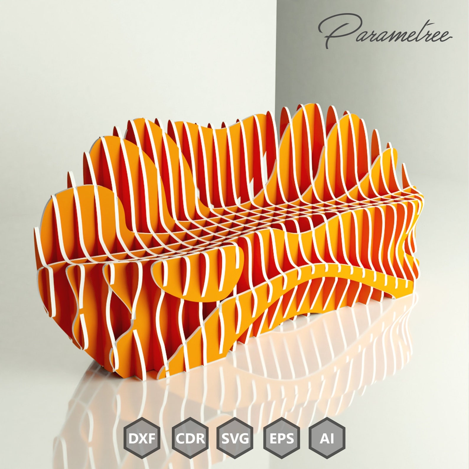 Parametric Sofa Waffle Wooden Sofa Laser Cut Parametric - Etsy