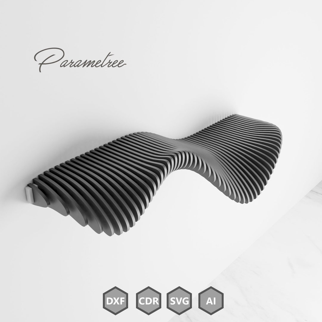 Parametric Shelf 01 Design for Home Office and Interiors Digital Download DXF Files Vector ...