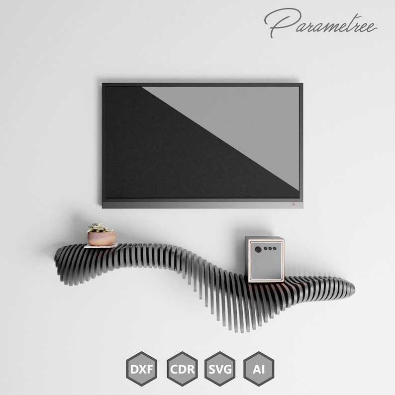 Parametric Shelf DXF File: Laser Cut Wooden Furniture (digital Download ...
