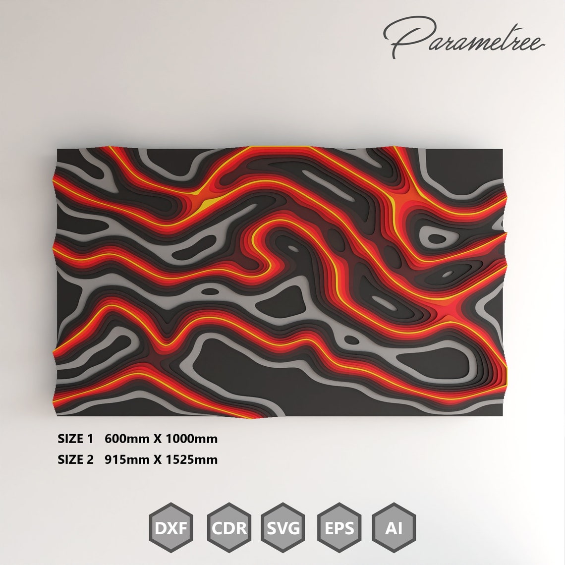 Lava Wall Art CNC Files: Parametric Design (digital Download) - Etsy