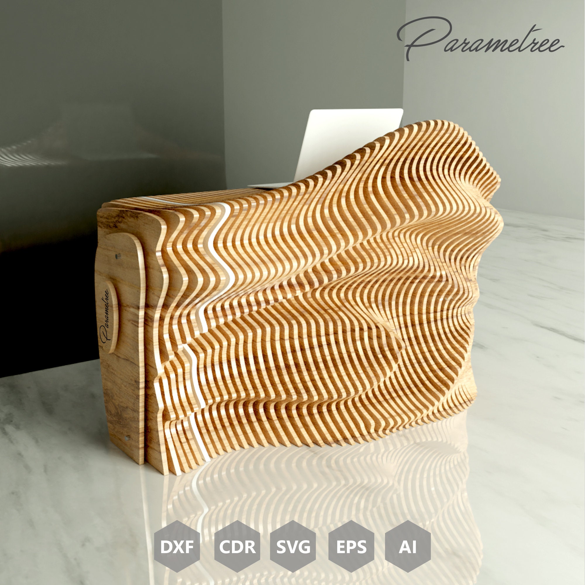 Parametric Counter Waft-01 Design for Office and Interiors - Etsy