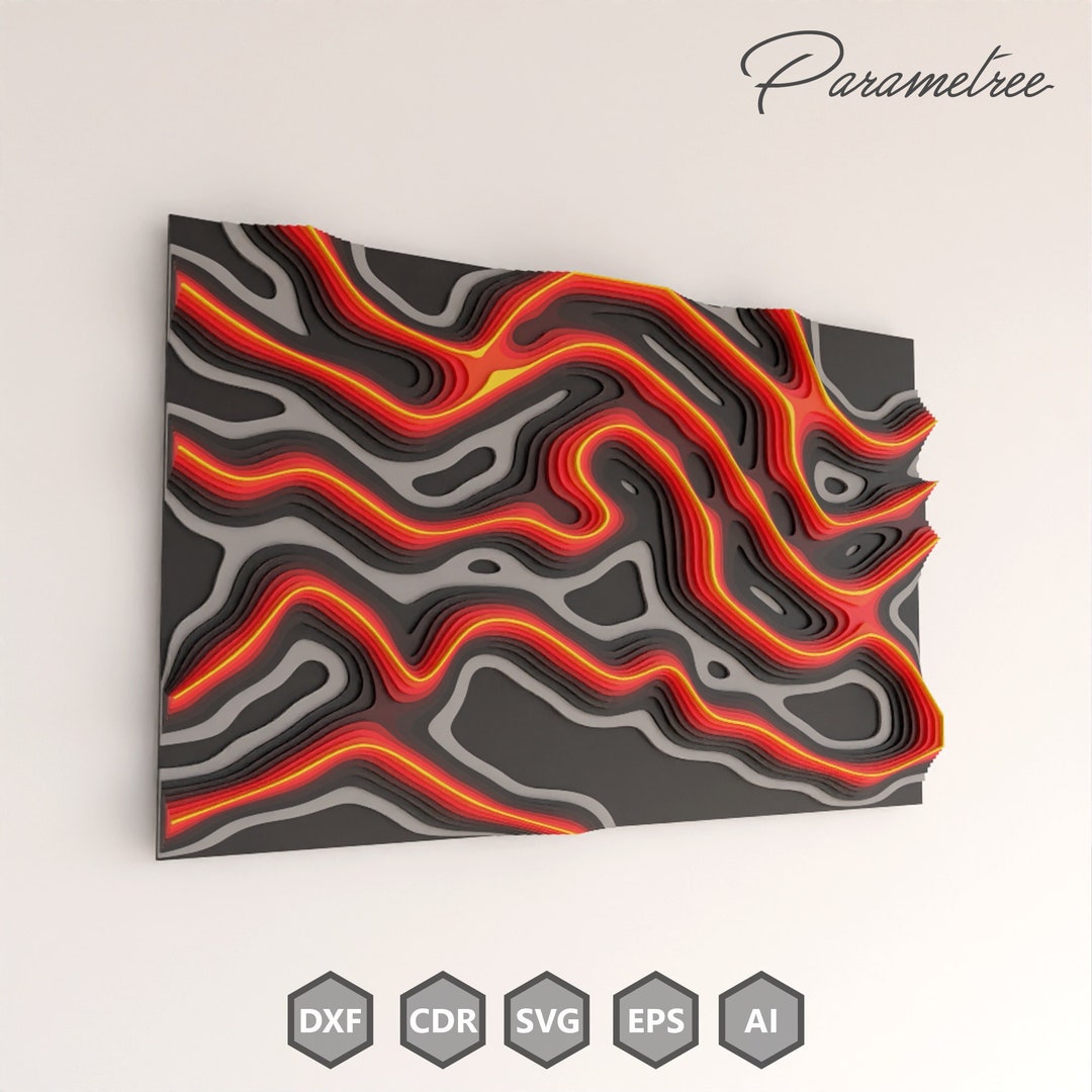 Lava Wall Art CNC Files: Parametric Design (digital Download) - Etsy