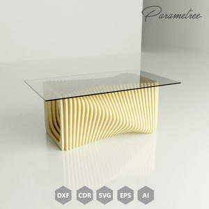 Parametric Coffee Table CNC Cutting Dxf Files Vector Files for Laser ...