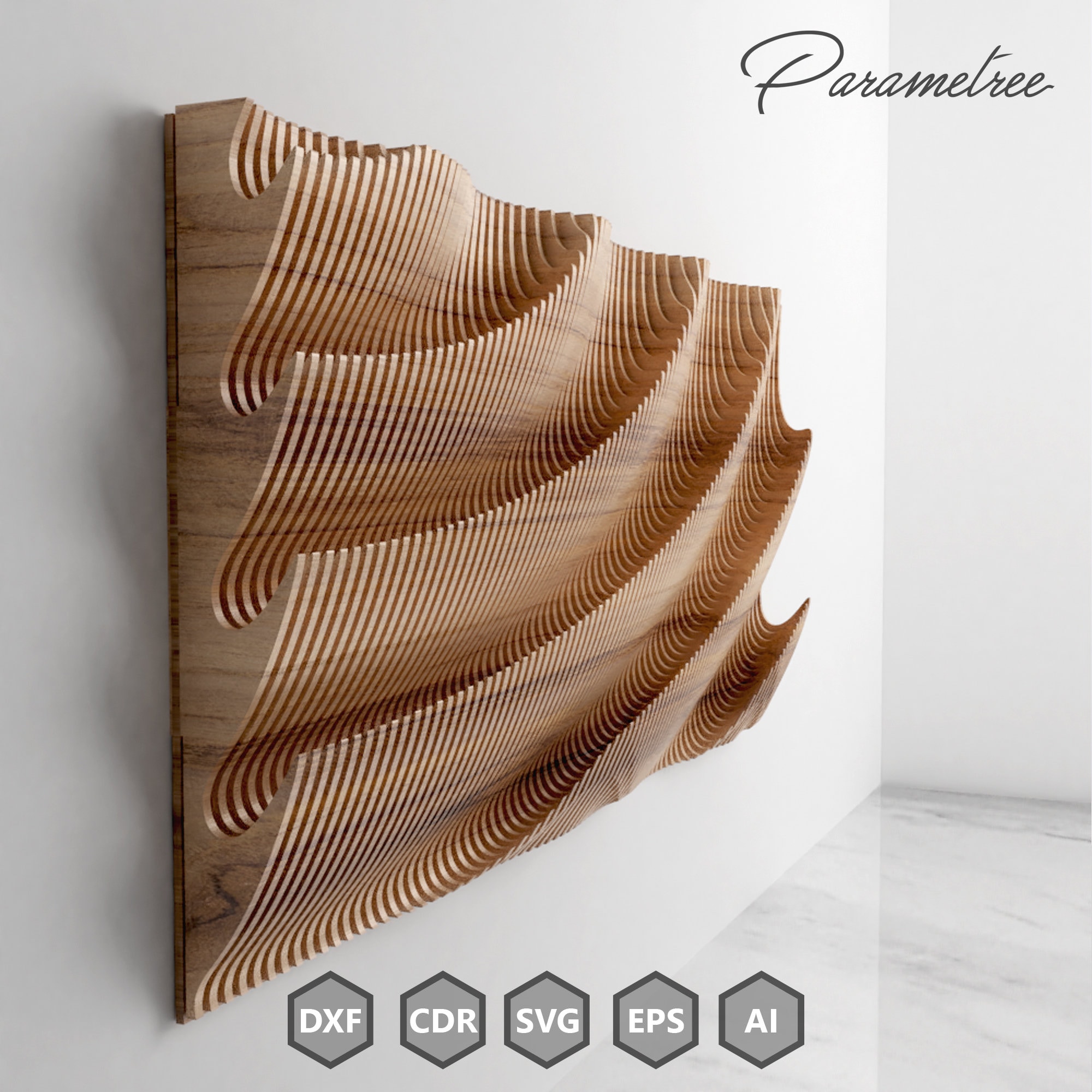 Parametric Wall Panel SWAY Parametric Wood Wall Frame CNC - Etsy