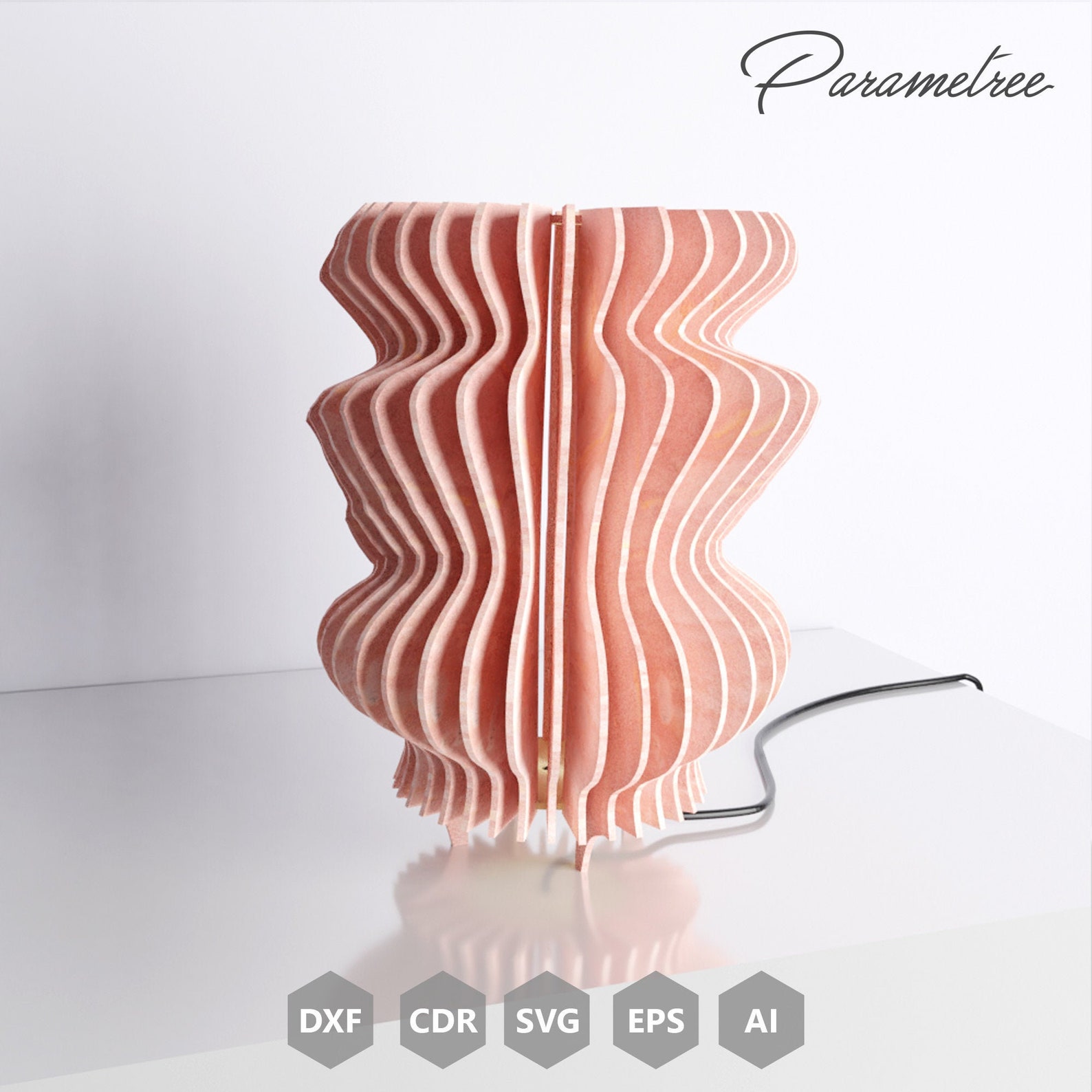 Parametric Design Table Lamp Floor Lamp Dxf Files Svg Template - Etsy