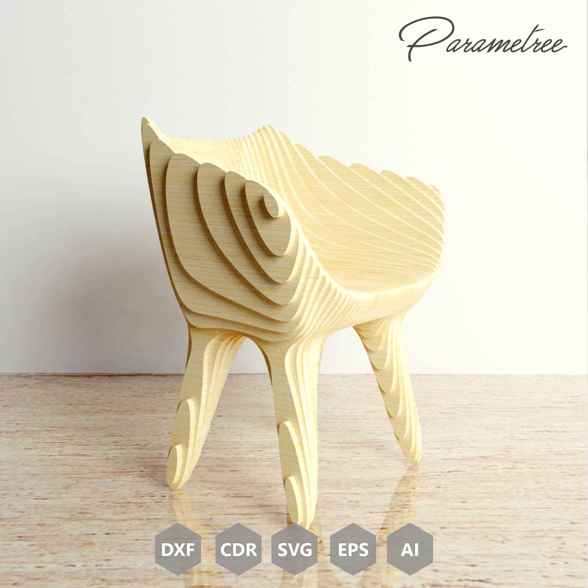 Parametric Office Chair 05 Cnc Plans Dxf Files for Laser - Etsy