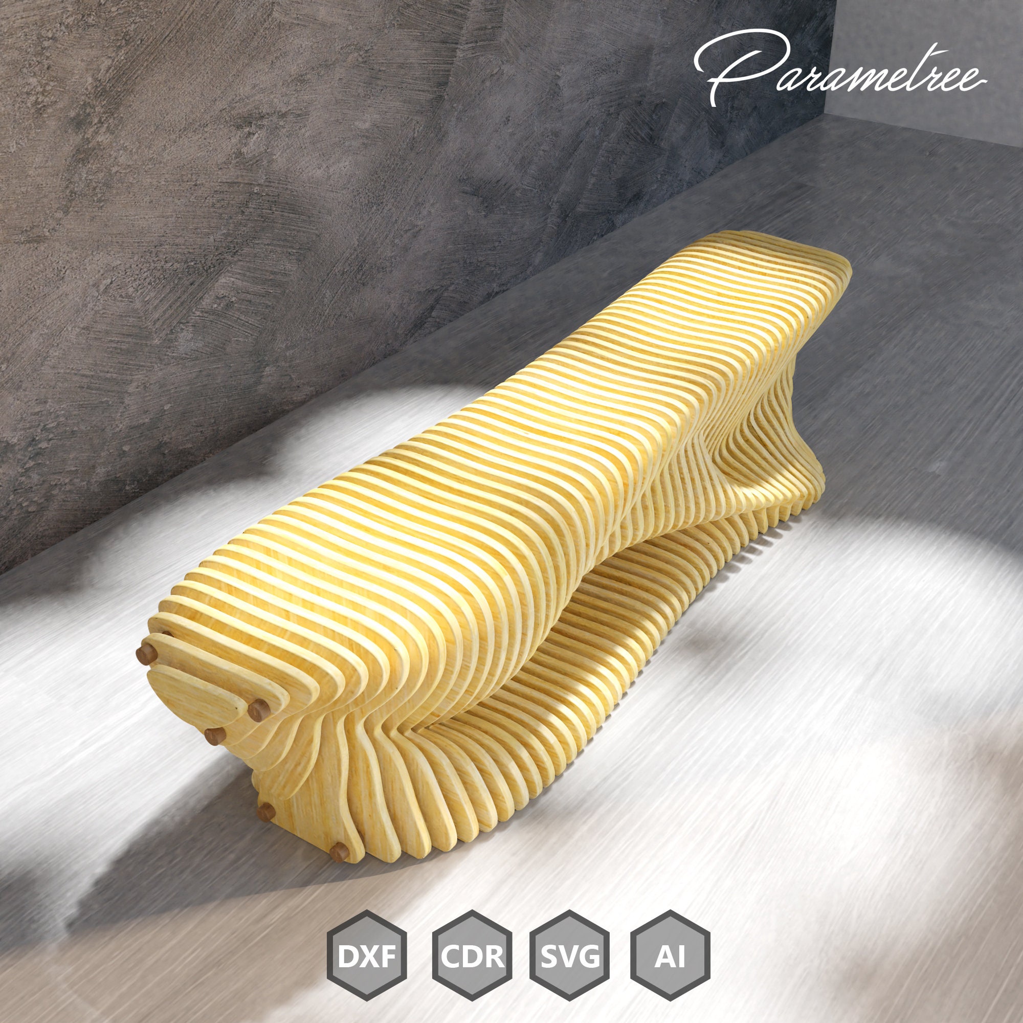 Parametric Bench-03 Design for Home Office and Interiors Digital ...