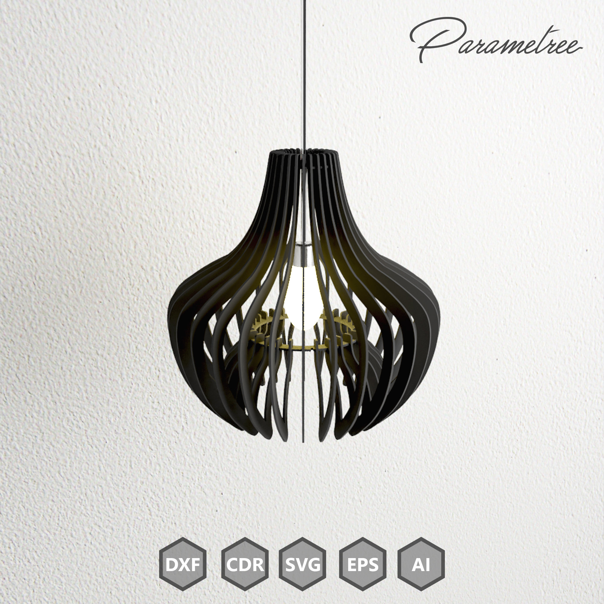 Parametric Design Chandelier Lamp Sandra Lamp Dxf Files Svg - Etsy