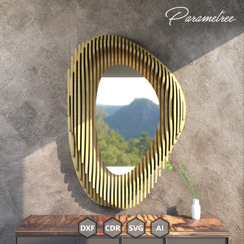 Parametric Mirror-01 Design for Home Office and Interiors Digital ...