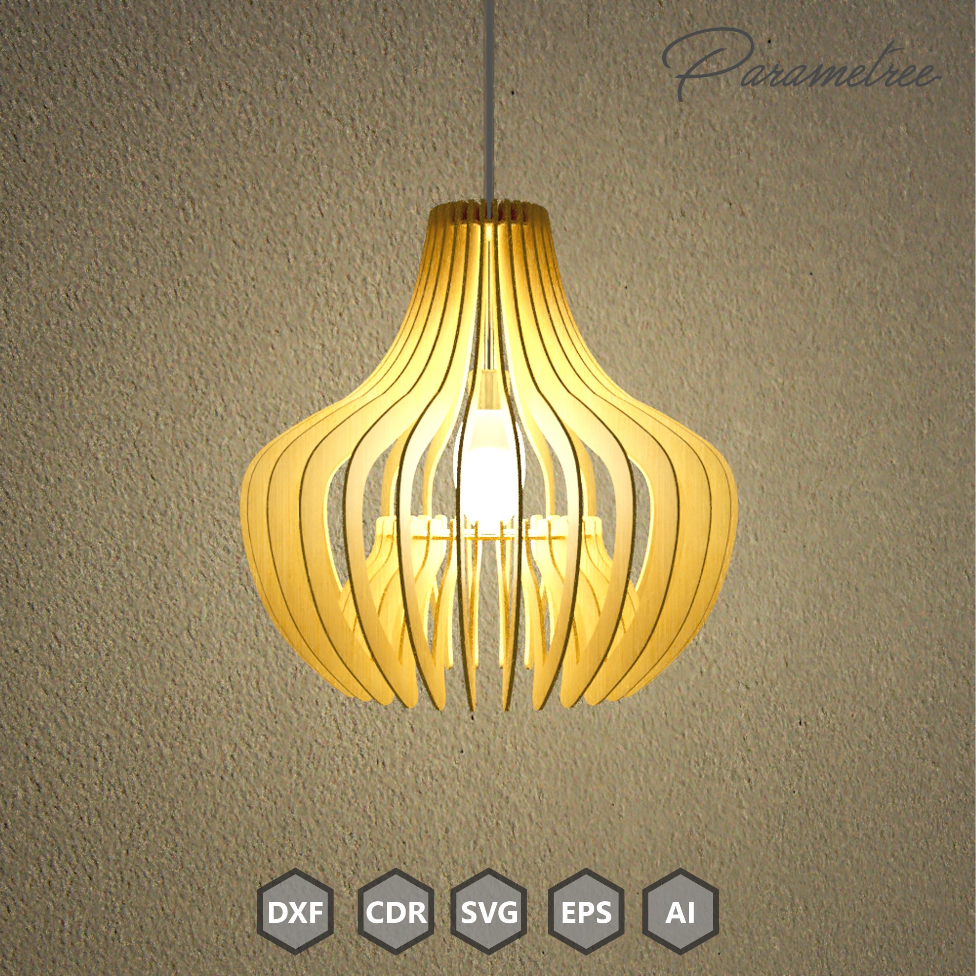 Parametric Design Chandelier Lamp Sandra Lamp Dxf Files Svg - Etsy
