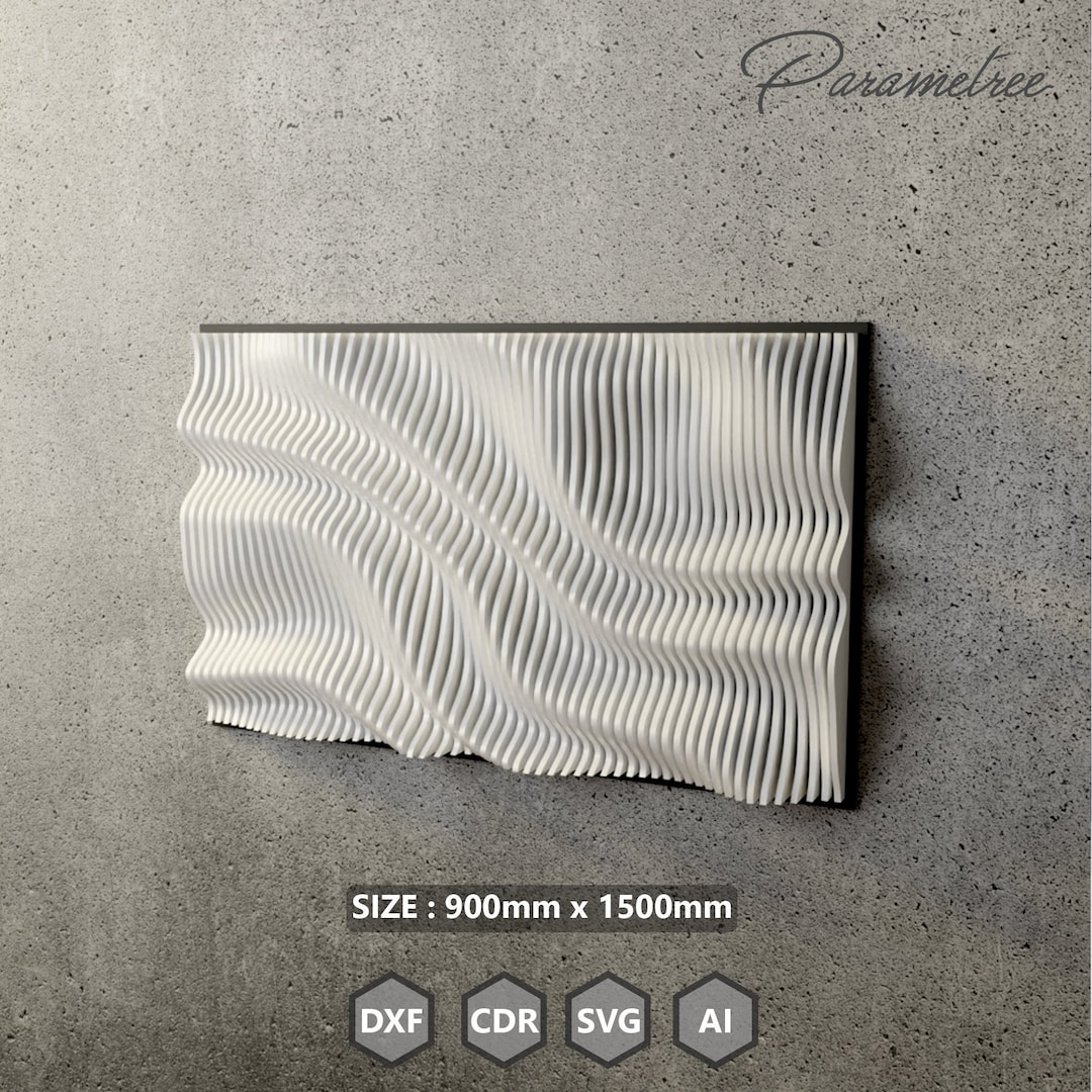 Parametric Wall Panel 03 Design for Home Office and Interiors Digital ...
