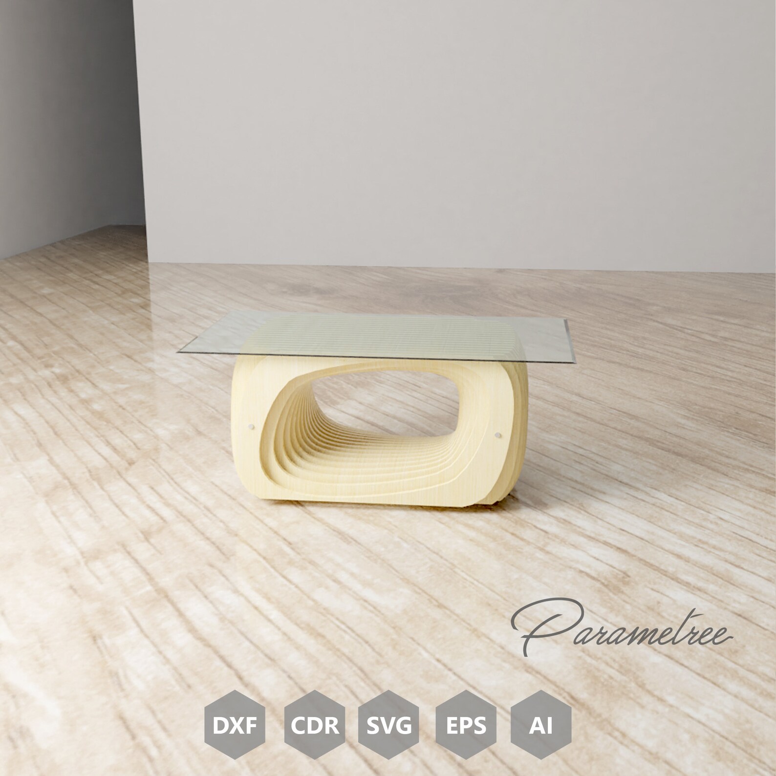 Parametric Coffee Table 02 CNC Cutting Dxf Files Vector Files | Etsy