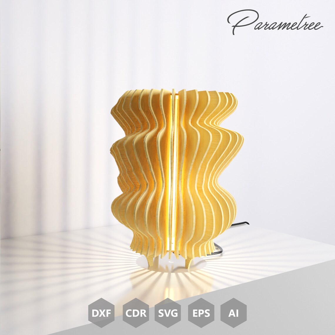 Parametric Design Table Lamp Floor Lamp Dxf Files Svg Template - Etsy