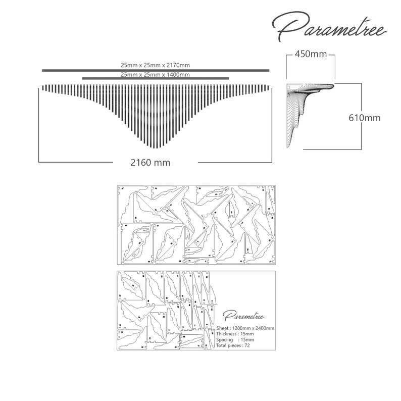Parametric Shelf 02: Laser Cut DXF Vector Template (digital Download ...