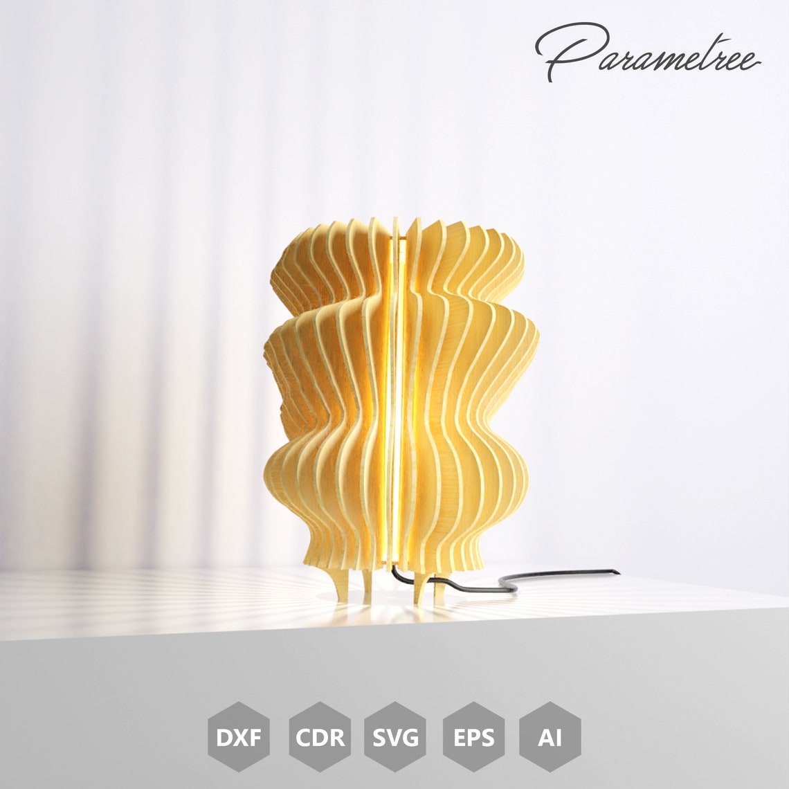 Parametric Design Table Lamp Floor Lamp Dxf Files Svg Template - Etsy