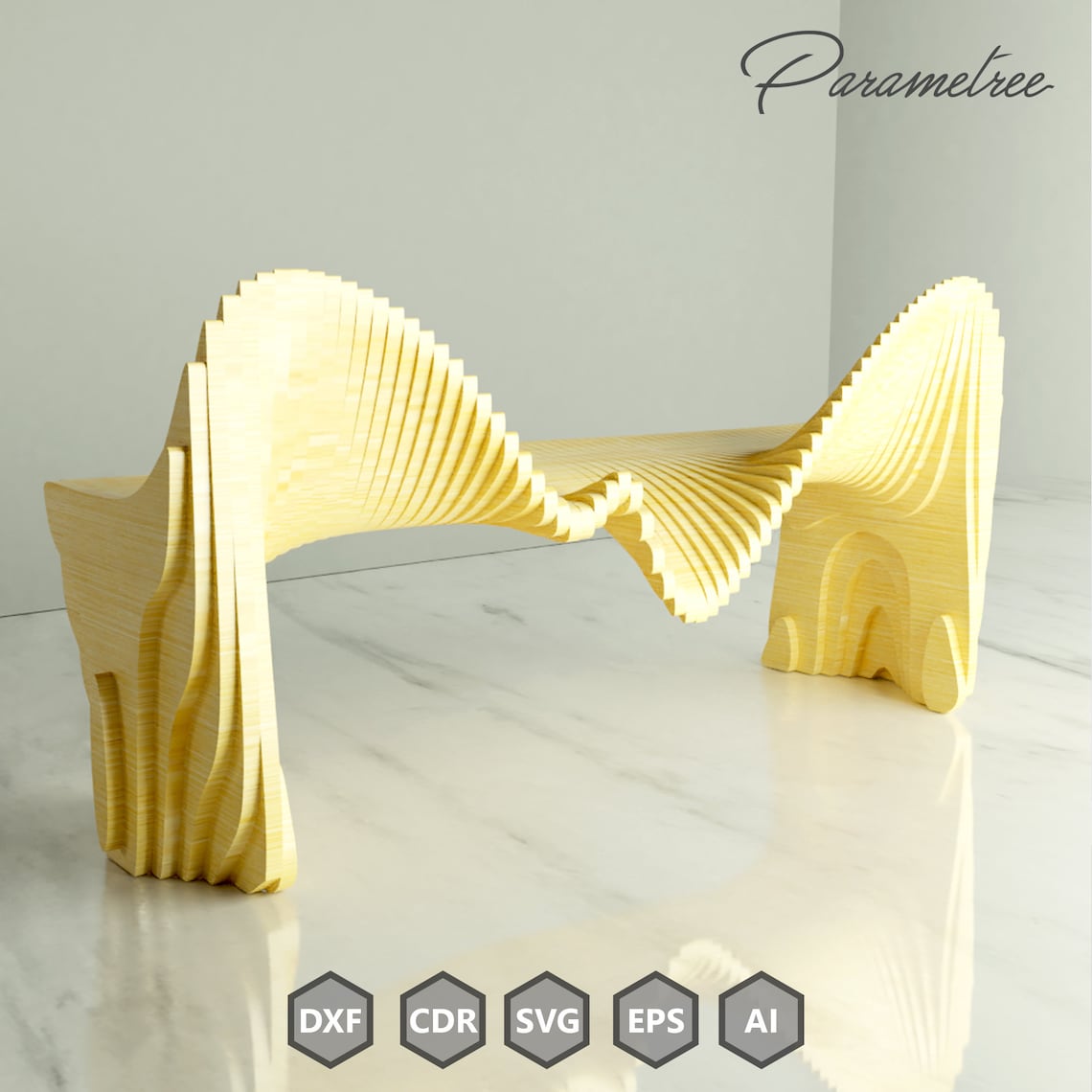 Parametric Bench 02 Design: Digital Download DXF Vector Template - Etsy
