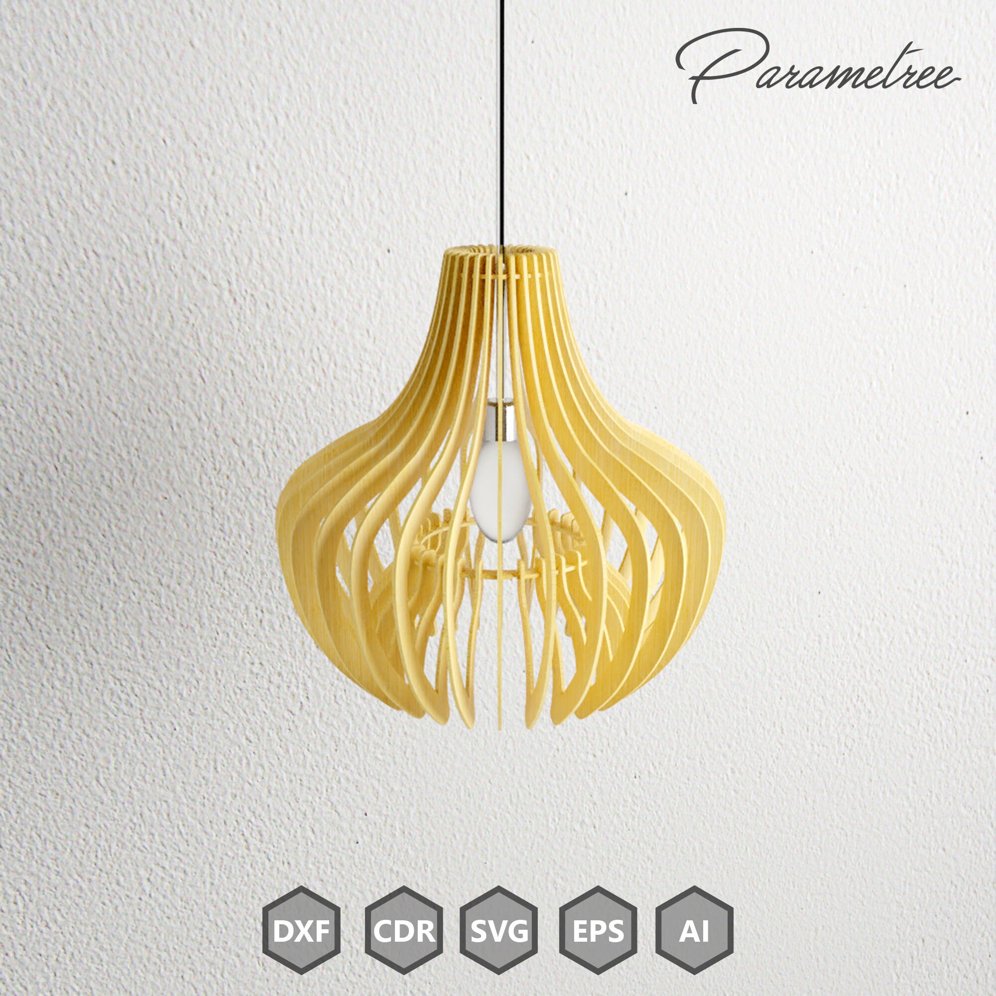 Parametric Design Chandelier Lamp Sandra Lamp Dxf Files Svg - Etsy