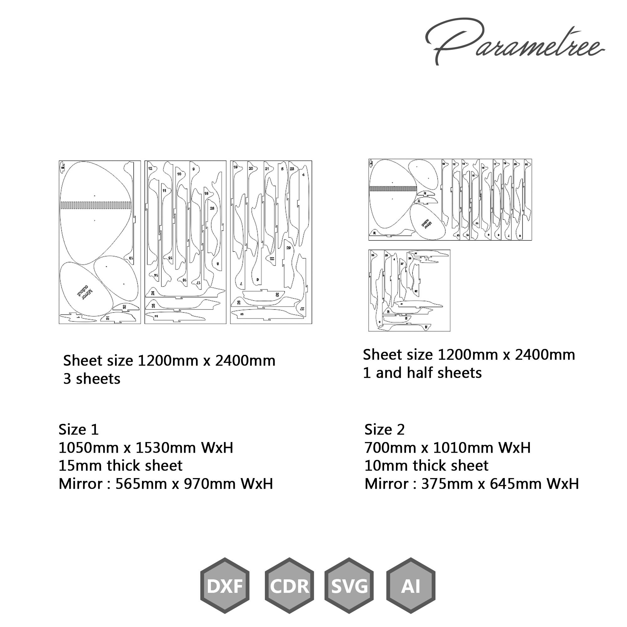 Parametric Mirror-01 Design for Home Office and Interiors - Etsy UK