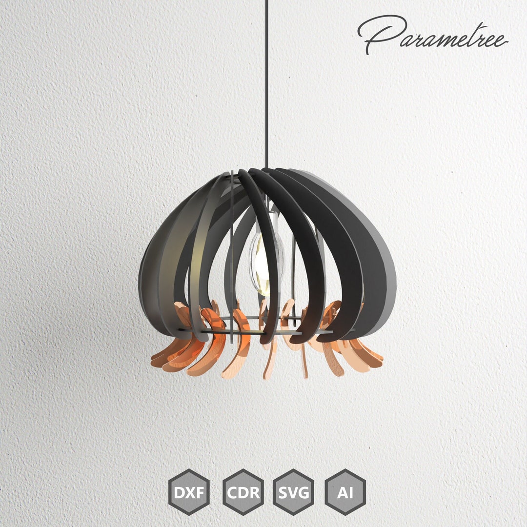 Parametric Design Chandelier Lamp Octa Lamp Svg Template Dxf Files for ...