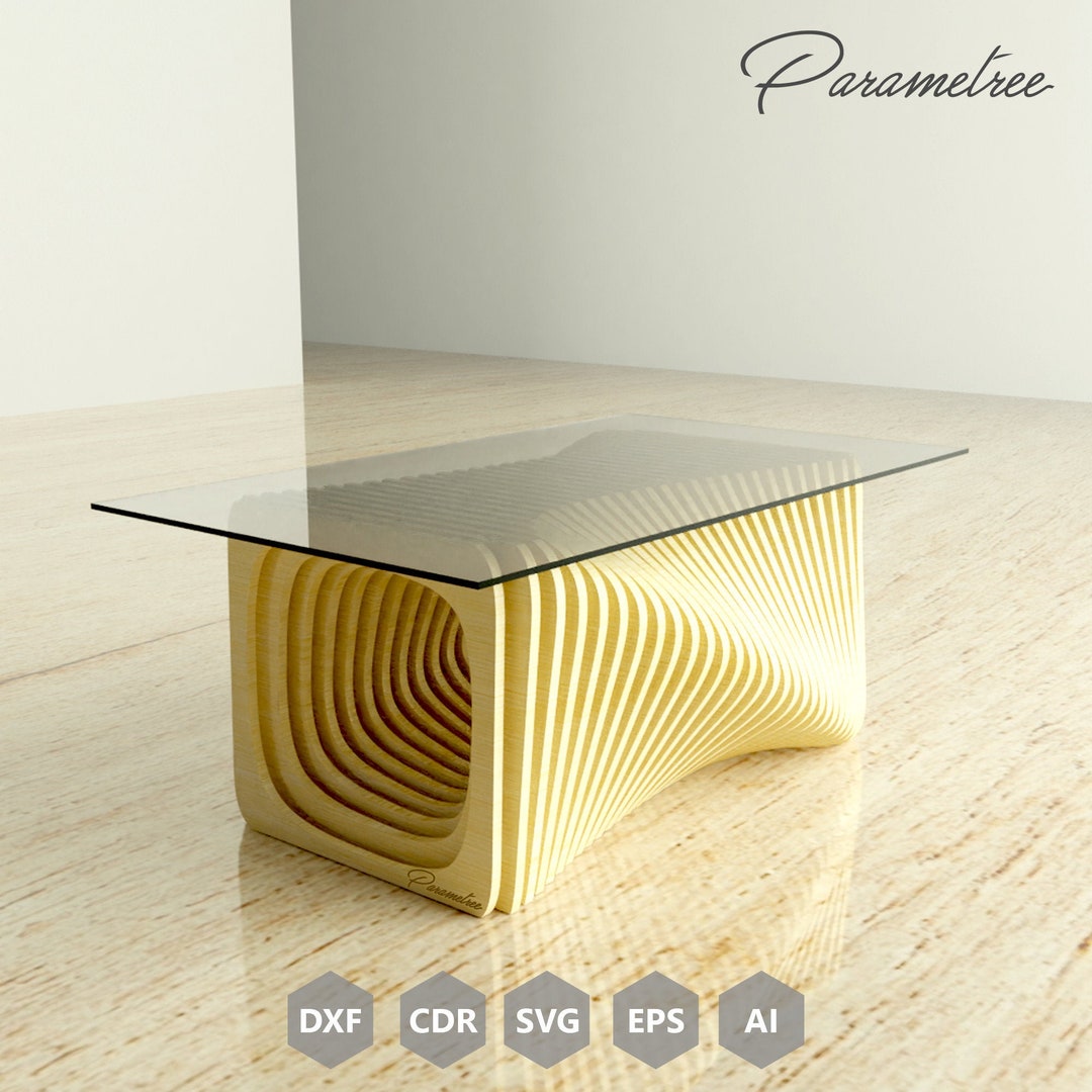 Parametric Coffee Table CNC Cutting Dxf Files Vector Files for Laser ...