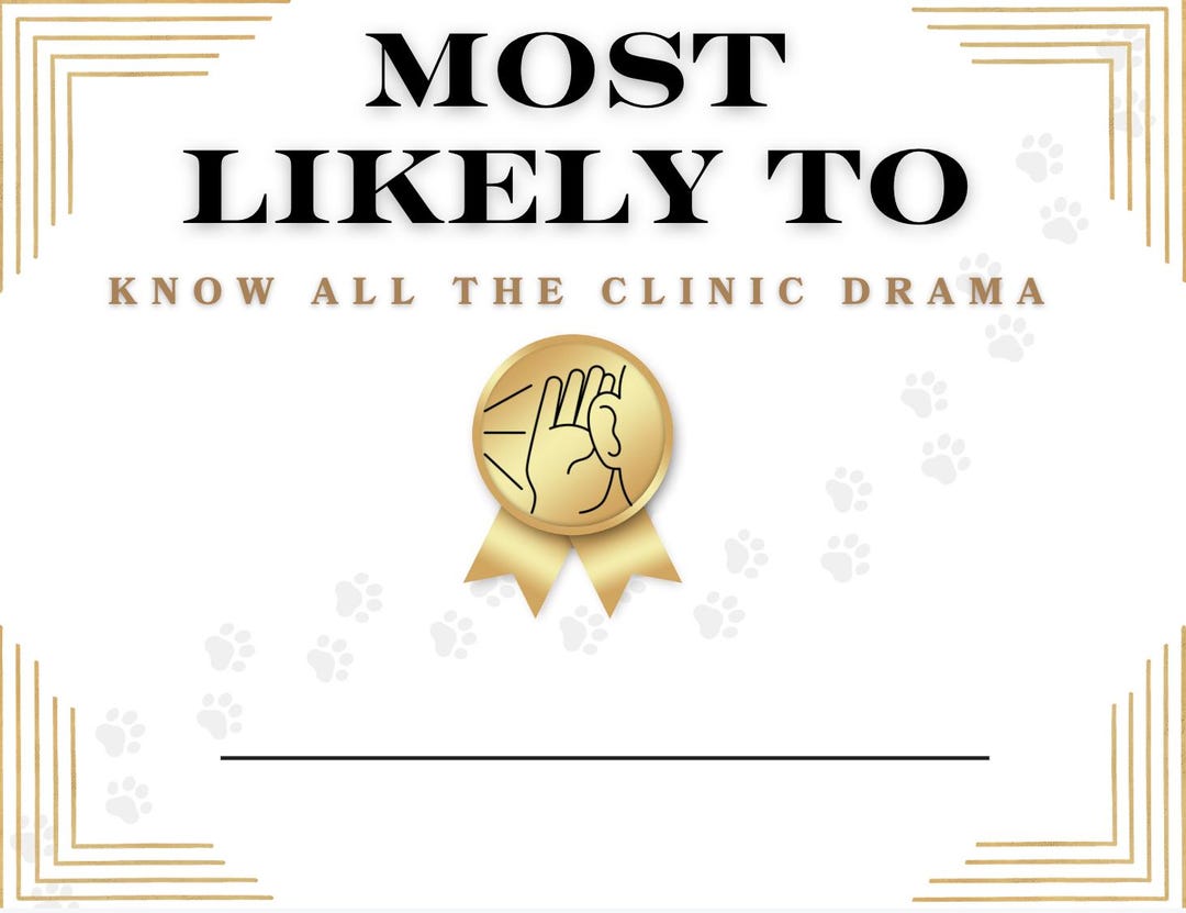 Veterinary Superlatives Veterinary Games Awards Veterinary Games for ...