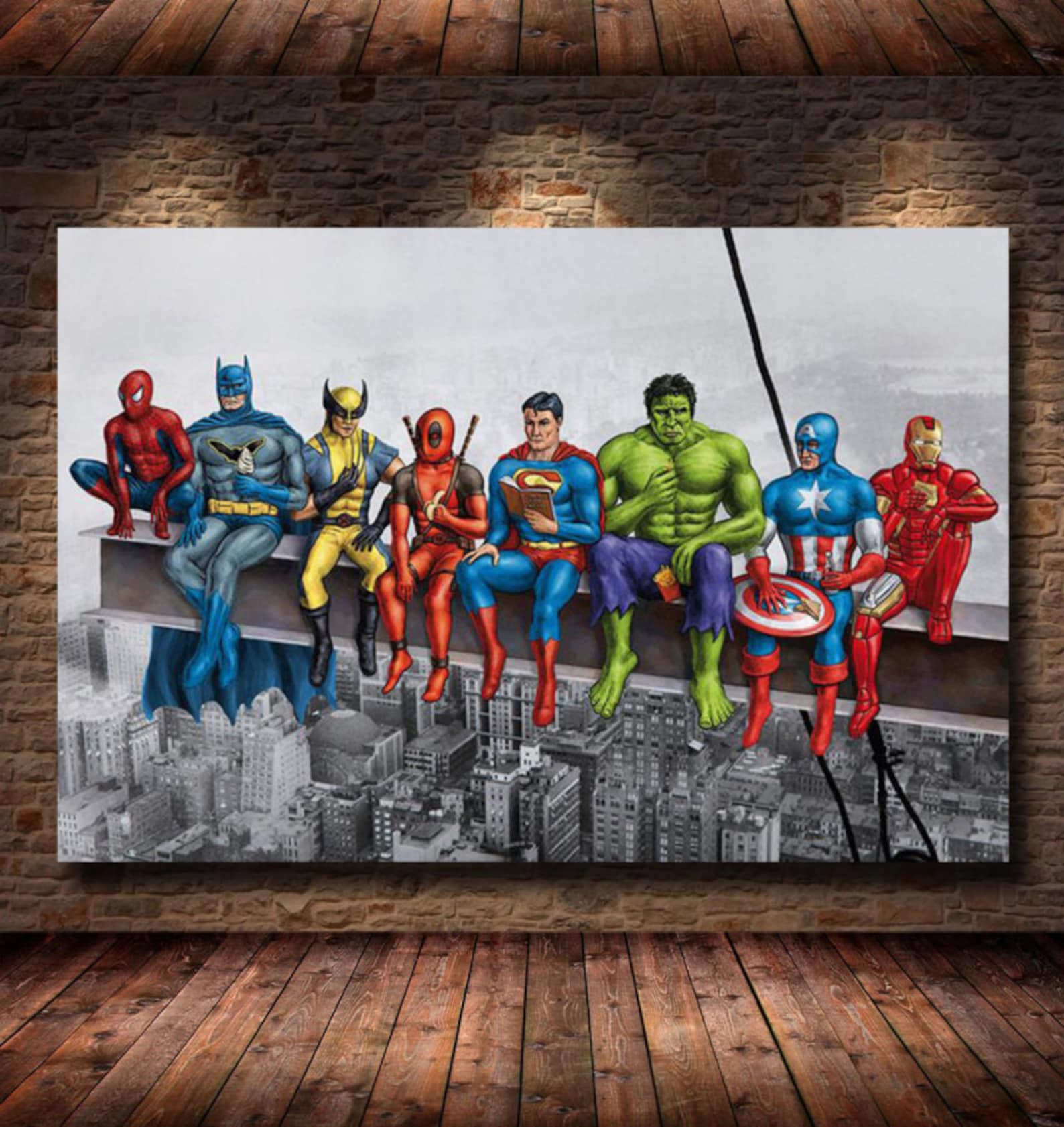 Marvel Heroes Canvas Marvel Wall Art Marvel Comics Canvas Etsy