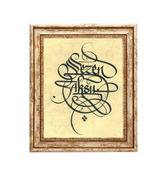 Framed Custom Calligraphy Handwriting | Etsy