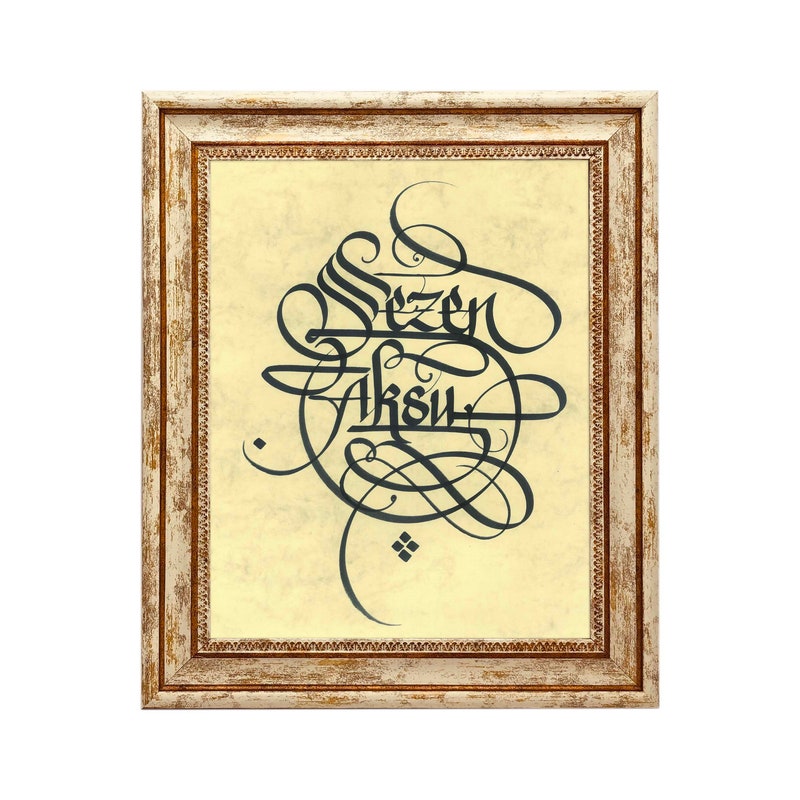 Calligraphy in Frame - Etsy